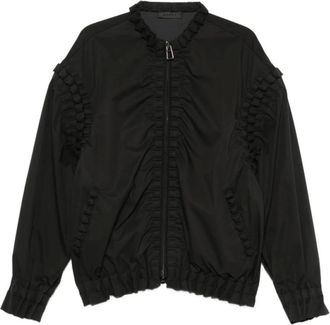 RAXXY Femme, Vestes, Noir, Taille: 40 FR Bomber avec froufrous et ornements