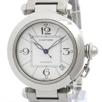 Cartier unisex, Pre-owned, Blanc, Taille: ONE Size Montre Pre-owned en acier inoxydable
