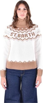 MC2 Saint Barth Meghan Norweger-Rollkragenpullover - - Knitwear - Damen - Beige - M