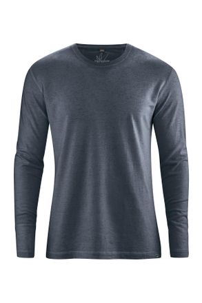 Hempage Hempage Herren vegan Langarmshirt Basic Dunkelgrau