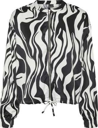 Vero Moda Damen Vmmerle Ls Bomber WVN Ga Bomberjacke, Black/AOP:Sui, XL