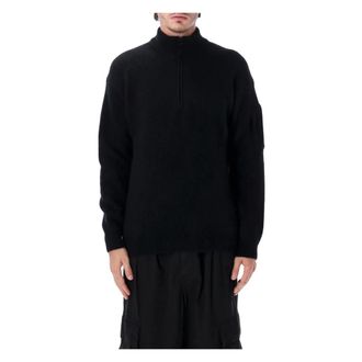 C.P. Company Pullover mit halbem Rei&szlig;verschluss - - Knitwear - Herren - Schwarzk - XL