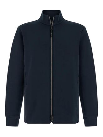 Boggi Milano zip pocket sweater - Blau