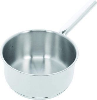 Demeyere Demeyere Classico 3 Stielkasserole fuer Induktion und anderen Herdarten, Pfanne aus pflegeleichtem poliertem Edelstahl mit 3-lagigem boden mit Alumium
