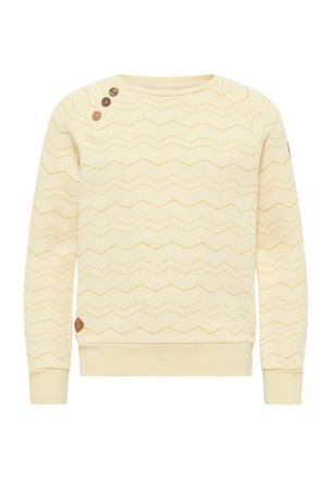 Ragwear M&auml;dchen Sweatshirt Pullover Darinka und Zig Zag Chevron Rundhals Sweater Sweat (DE/NL/SE/PL, Numerisch, 152, Regular, Vanilla)