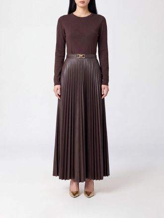 Twinset Robe longue pliss&eacute;e en jersey &agrave; manches longues