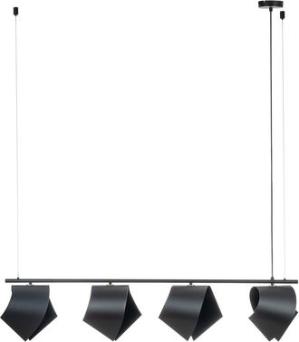 Lucande Pendelleuchte Mikolay (Design, Modern) in Schwarz aus Metall (4 flammig E14) - Design-H&auml;ngeleuchte Esstischlampe H&auml;ngelampe H&auml;ngeleuchte Wohnzimmerleu