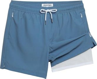 Maamgic Maillot de Bain pour Hommes avec Compression Short de Bain 2 en 1 | 5.5 S&eacute;chage Rapide Short de Natation d&eacute;contract&eacute; Boardshorts avec Pantalon int&eacute;rie