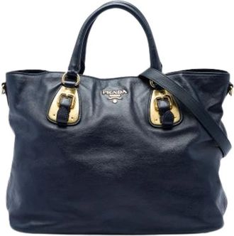 Prada Pre-owned Vintage Satchel - - Pre-owned - Damen - Blau - ONE SIZE