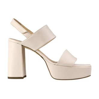 H&ouml;gl Hochwertige Leder High Heel Sandalen - - Shoes - Damen - Wei&szlig; - 41 1/2 EU