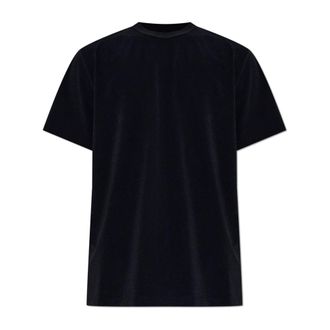 Balmain T-Shirt mit besticktem Logo - - Tops - Herren - Schwarzk - XS