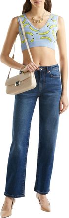 Benetton Damen 1194eh00x Top, blau, Medium