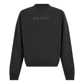 Gucci Pullover mit Logo - - Sweatshirts & Hoodies - Herren - Schwarzk - M