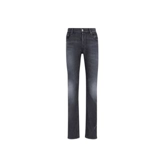Roberto Cavalli Homme, Jeans, Noir, Taille: W30 Jean Slim Orn&eacute; de Serpents