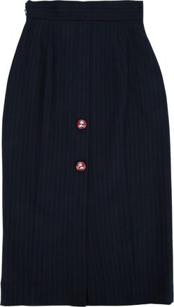 Elisabetta Franchi Pleated Wool Skirt - Black