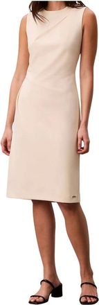 Calvin Klein Femme, Robes, Beige, Taille: 38 FR Scuba Crepe Dress