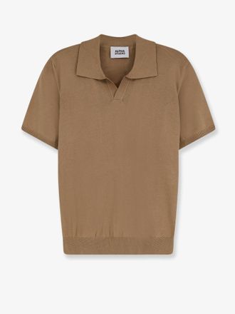 Alpha Studio Mens Cotton Polo Shirt Beige T-shirts And Polos