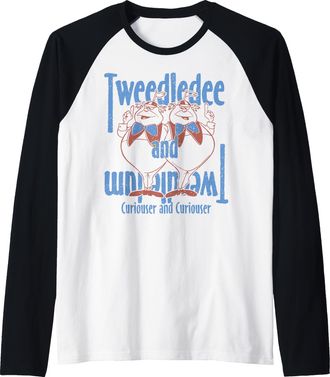 Disney Alice im Wunderland Tweedledee & Tweedledum Vintage Raglan