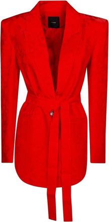 Pinko Pinko, Femme, Vestes, Orange, Taille: 44 FR Floral Jacquard Kimono Jacket