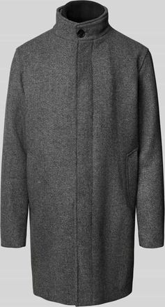 Jack & Jones Mantel aus Woll-Mix mit Stehkragen und Eingrifftaschen
