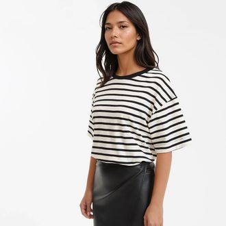 La Redoute Collections T-shirt Ray&eacute; Volume Loose Signature Paul