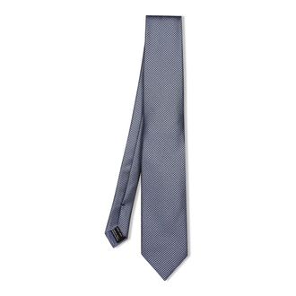 Tom Ford Homme, Accessoires, Bleu, Taille: ONE Size Micro Geometric Silk Tie