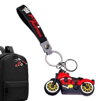 Generic Porte-cl&eacute;s d&eacute;coratif pour moto | Breloque cr&eacute;ative pour sac &agrave; main - Pendentif fantaisie cool pour couple, Rouge, Refer to description