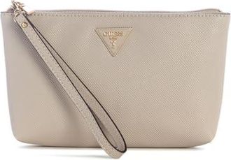Guess Portefeuille GUESS LAUREL II SLG WRISTLET POUCH Femme Caf&eacute; Clair ZG7459145-TAU
