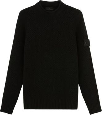 Stone Island Homme, Pulls, Noir, Taille: XL Pull &agrave; col chemin&eacute;e