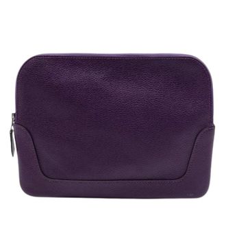 Herm&egrave;s Pre-owned Clemence Pouch - Femme - Pre-owned - Violet - Taille: ONE Size