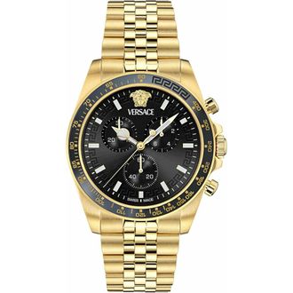 Versace Greca Chrono Wave Chronograph - - Accessories - Herren - Gelb - ONE SIZE