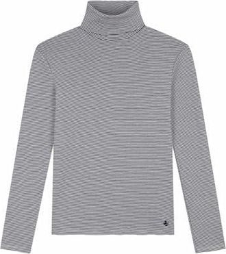 Petit Bateau SSPULL_ICO sous Vêtements Jour, Smoking/Marshmallow, Large Femme