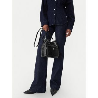 Pinko Handtasche PINKO Cargo Bucket Vitello Al 25-26 PLTT 105112 A2JC Schwarz