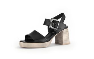 Gabor Damen Riemchensandalen, Frauen Sandalen,Best Fitting,offene Schuhe,Strandschuhe,Sandaletten,Sommersandalen,Absatz,schwarz,37.5 EU / 4.5 UK