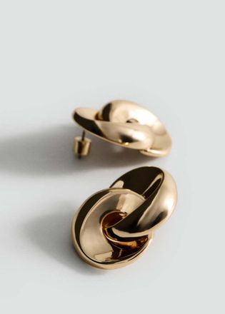 Mango Cr&eacute;oles ouvertes entrelac&eacute;es or - Femme - Taille unique - MANGO