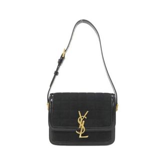 Saint Laurent Pre-owned Sac bandouli&egrave;re Solferino Petit en cuir - Femme - Pre-owned - Noir - Taille: ONE Size
