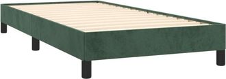 vidaXL Cadre de lit Vert fonc&eacute; 100x200 cm Velours