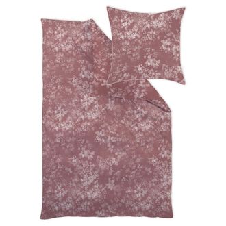 Curt Bauer Mako-Brokat-Damast Bettw&auml;sche Flora rosenbraun