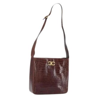 Ferragamo Sac bandouli&egrave;re en cuir Pre-owned - Femme - Pre-owned - Brun - Taille: ONE Size