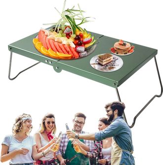 Generico Transporttisch mit Tisch f&uuml;r den Au&szlig;enbereich, leichter Rahmen, platzsparend, leicht zu transportieren, multifunktionale Picknick- und Campinghilfe, F
