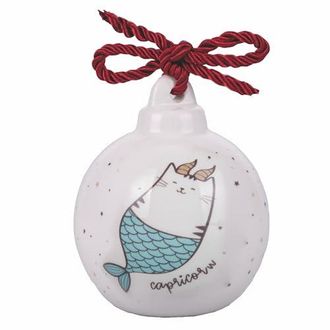 Villa D'Este Home Tivoli Oroscocats Steinbock Keramik Weihnachtskugel