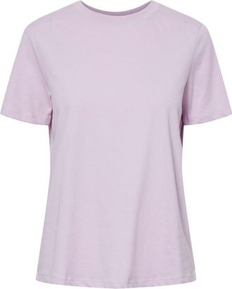 Pieces Damen Pcria Ss Solid Tee Noos Bc, Pink Lavender,S