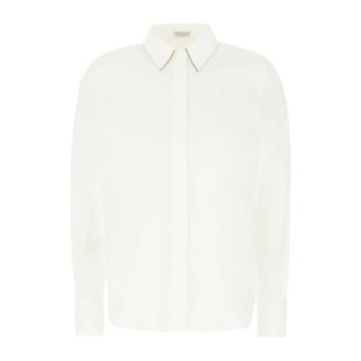 Brunello Cucinelli Hemd mit Monili - - Blouses & Shirts - Damen - Wei&szlig; - L