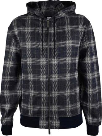 Burberry Homme, Sweatshirts et sweats &agrave; capuche, Bleu, Taille: L Veste &agrave; capuche zipp&eacute;e