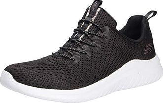 Skechers Womens Ultra Flex 2.0-LITE-Groove Trainers, Black (Black Mesh/Rose Gold & White Trim BKW), 8 (41 EU)