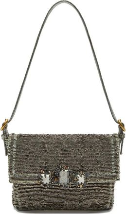 Maliparmi sac porté épaule à ornements de perles - Gris