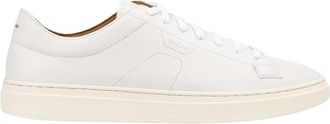 HUGO BOSS Homme, Chaussures, Blanc, Taille: 45 EU Low-top Leather Baskets