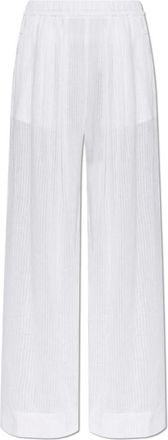 Forte_Forte Femme, Pantalons, Blanc, Taille: 38 FR Pantalon &agrave; jambes larges
