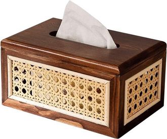 Carriere Jewelry Massivholz-Rattan-Taschentuchbox, Hochwertige Rattan-Schublade, Zuhause, Schlafzimmer, Wohnzimmer, Couchtisch, Papierschublade, Einfache Installation