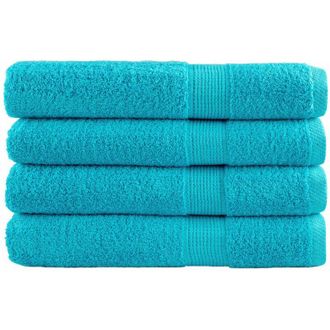 vidaXL Premium-Saunat&uuml;cher solund 4 Stk. T&uuml;rkis 80x200 cm 600 g/m&sup2; Vidaxl